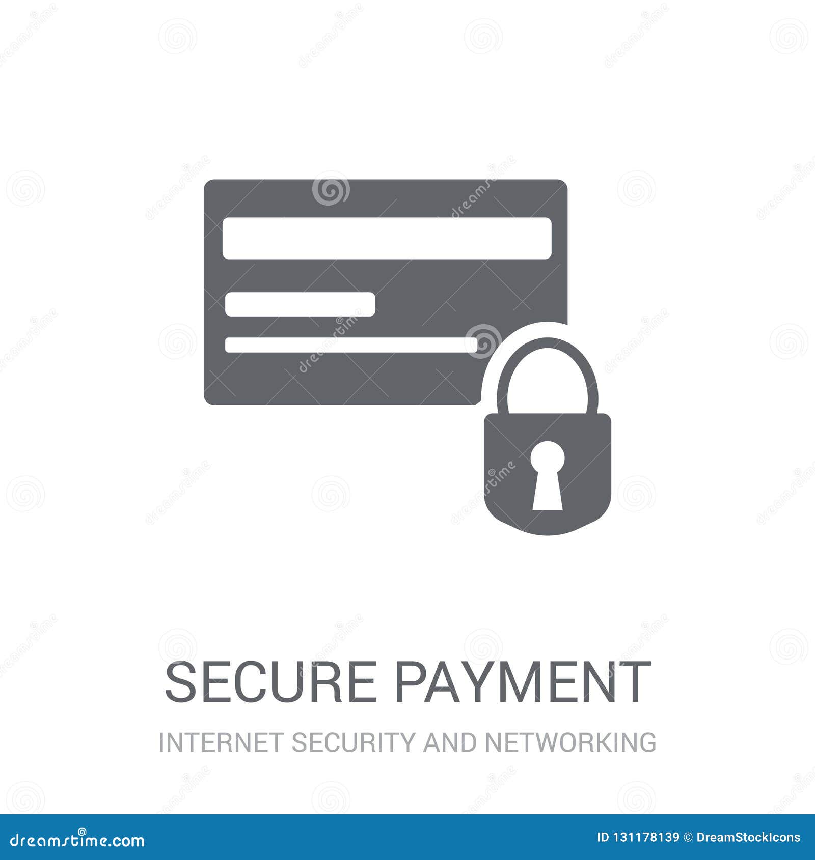 Secure Payment Icon. Trendy Secure Payment Logo Concept on White Stock ...