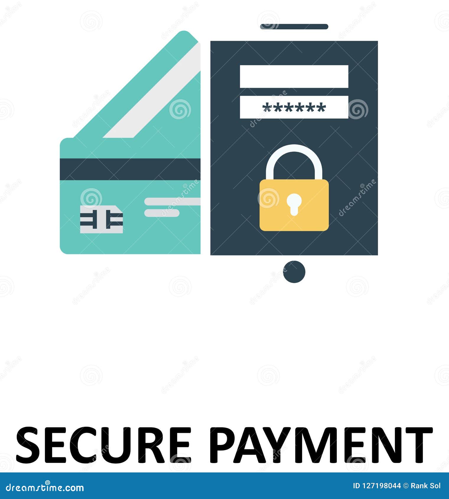 Secure Payment Isolated Color Vector Illustration Icon Stock Vector ...