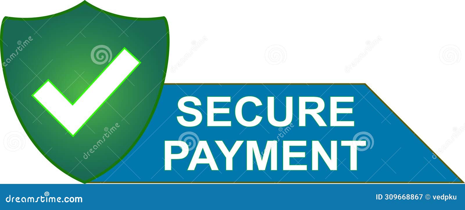 Secure Payment Shield, Secure Payment Badge Label , Payment Security ...