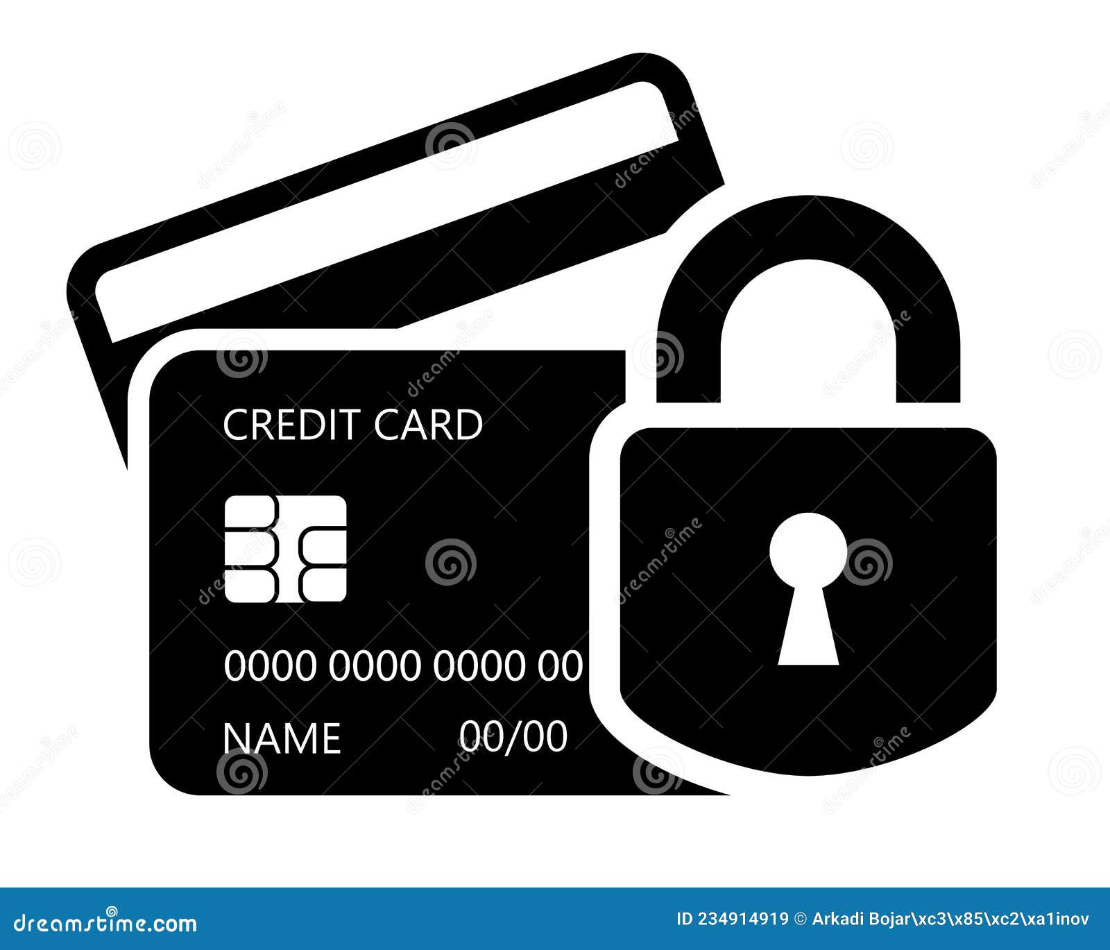 Secure payment vector icon stock vector. Illustration of bank - 234914919