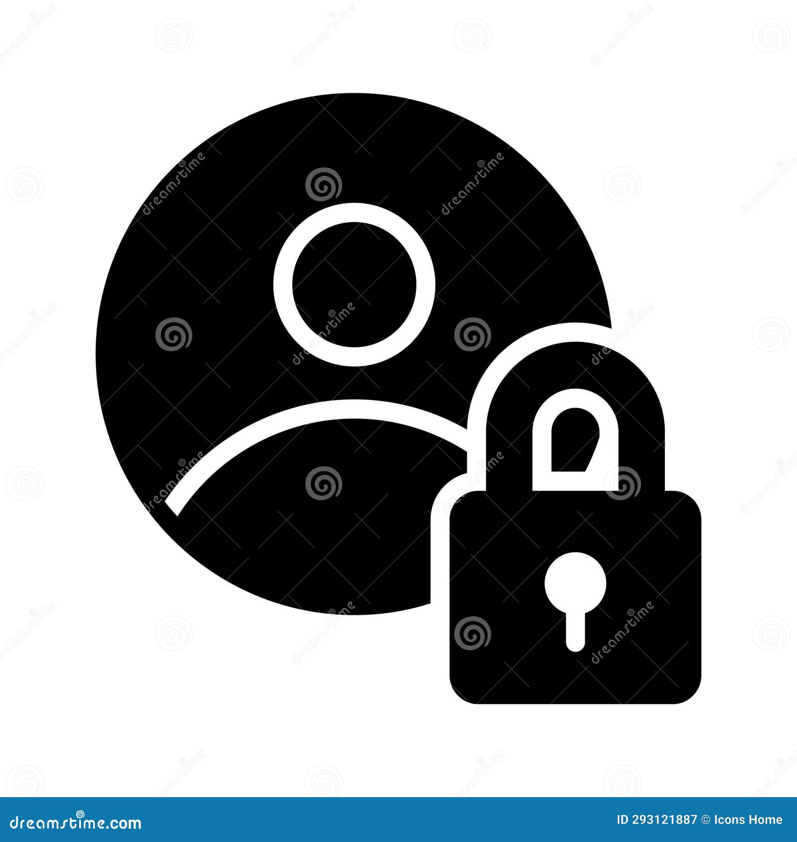 Secure Person with Padlock, Editable Vector Illustration Stock Vector ...