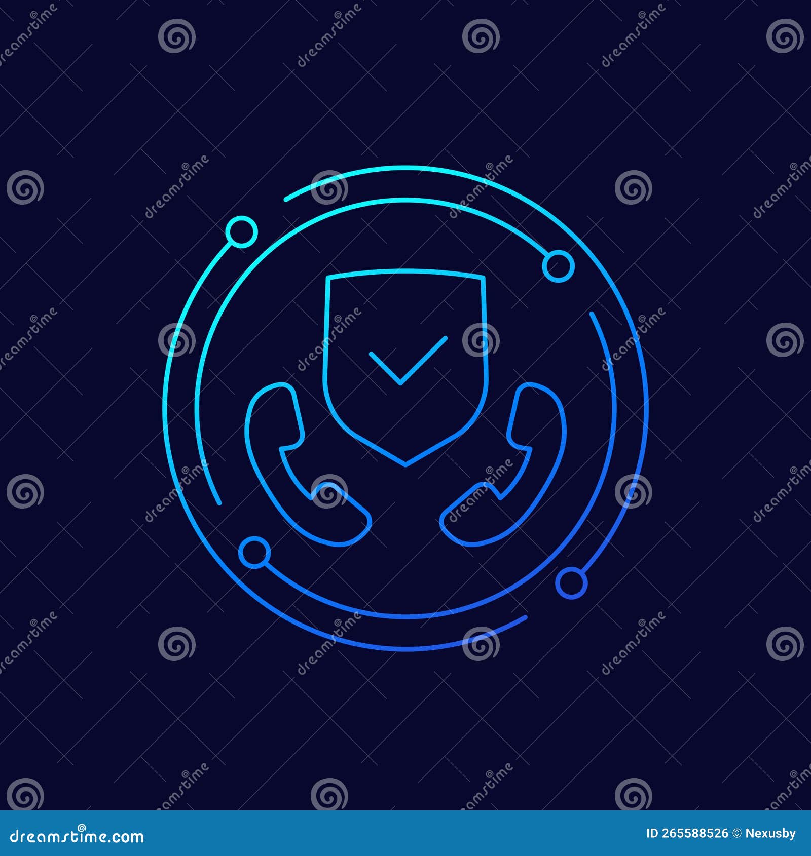 Secure Phone Glass Icon Outline Vector. Safeguarding Cellular Cover ...