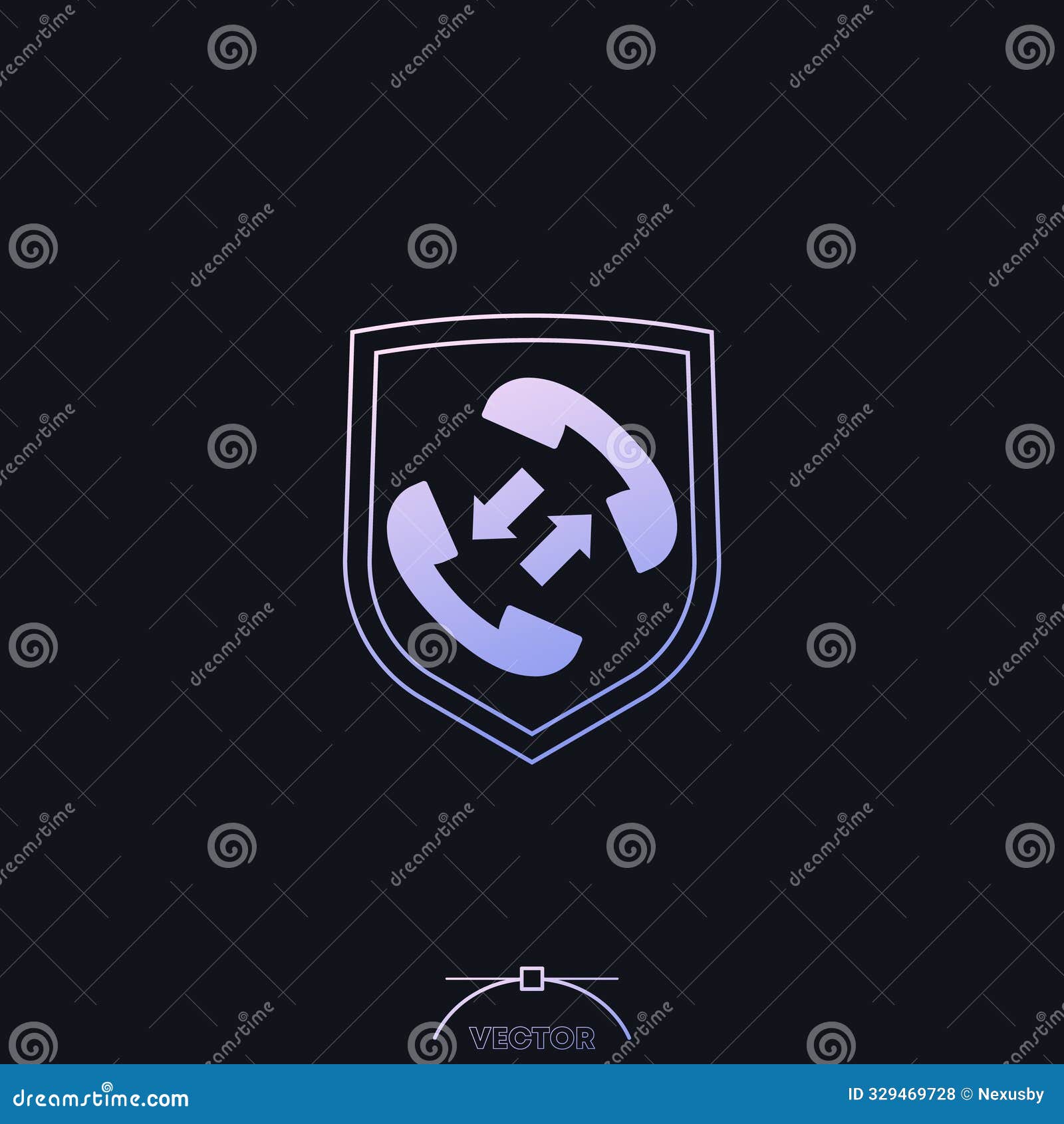 Secure Phone Glass Icon Outline Vector. Safeguarding Cellular Cover ...