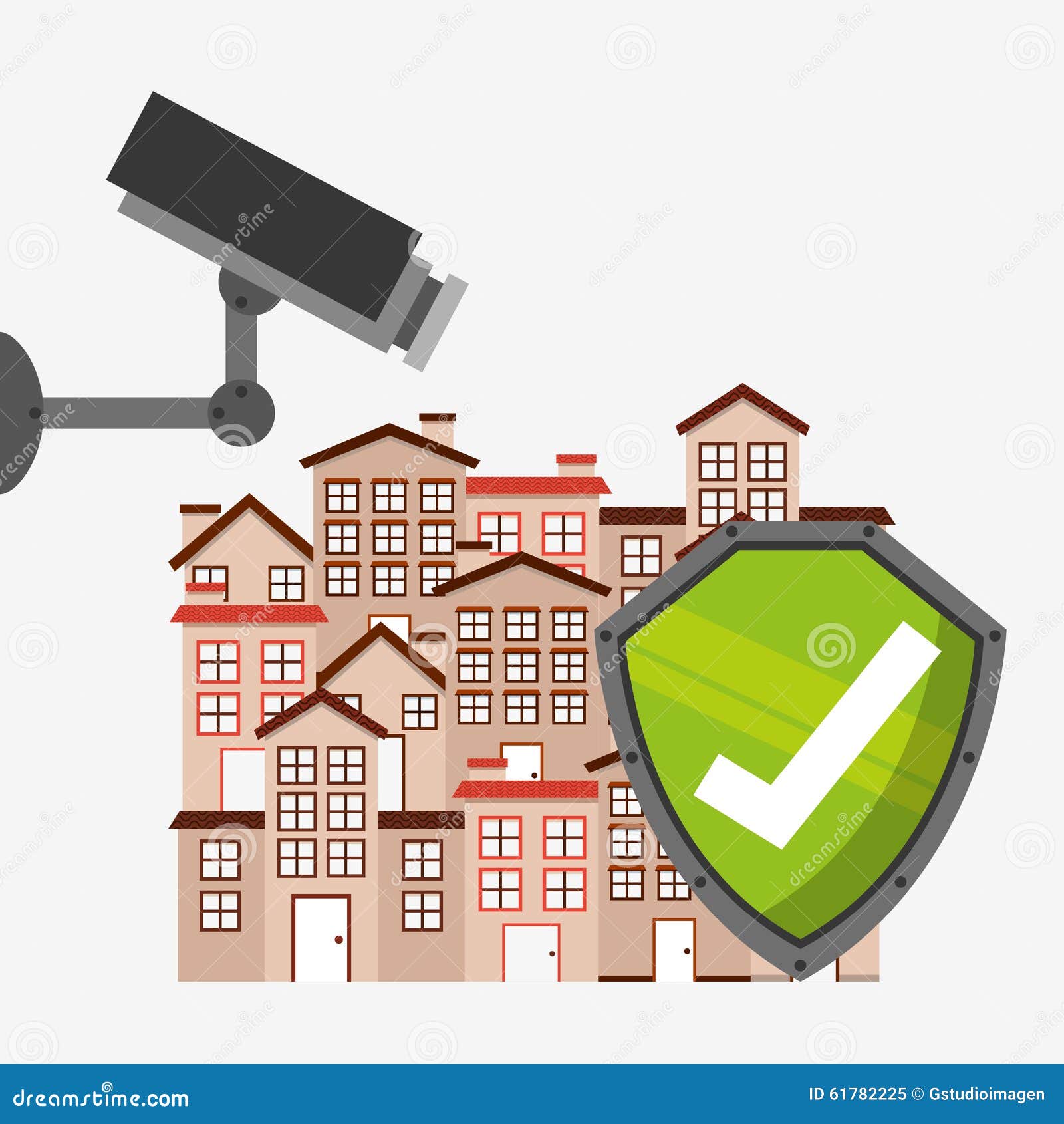 Secure property design stock vector. Illustration of symbol - 61782225