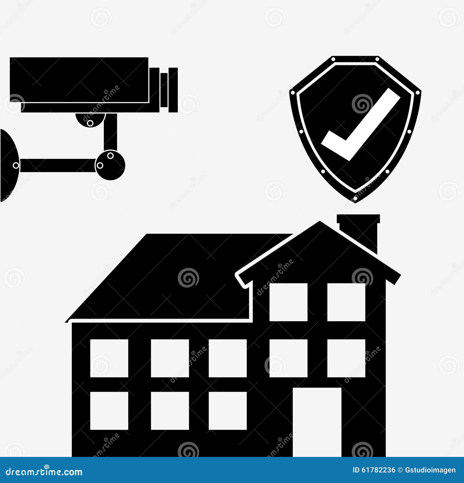 Secure property design stock vector. Illustration of estate - 61782236
