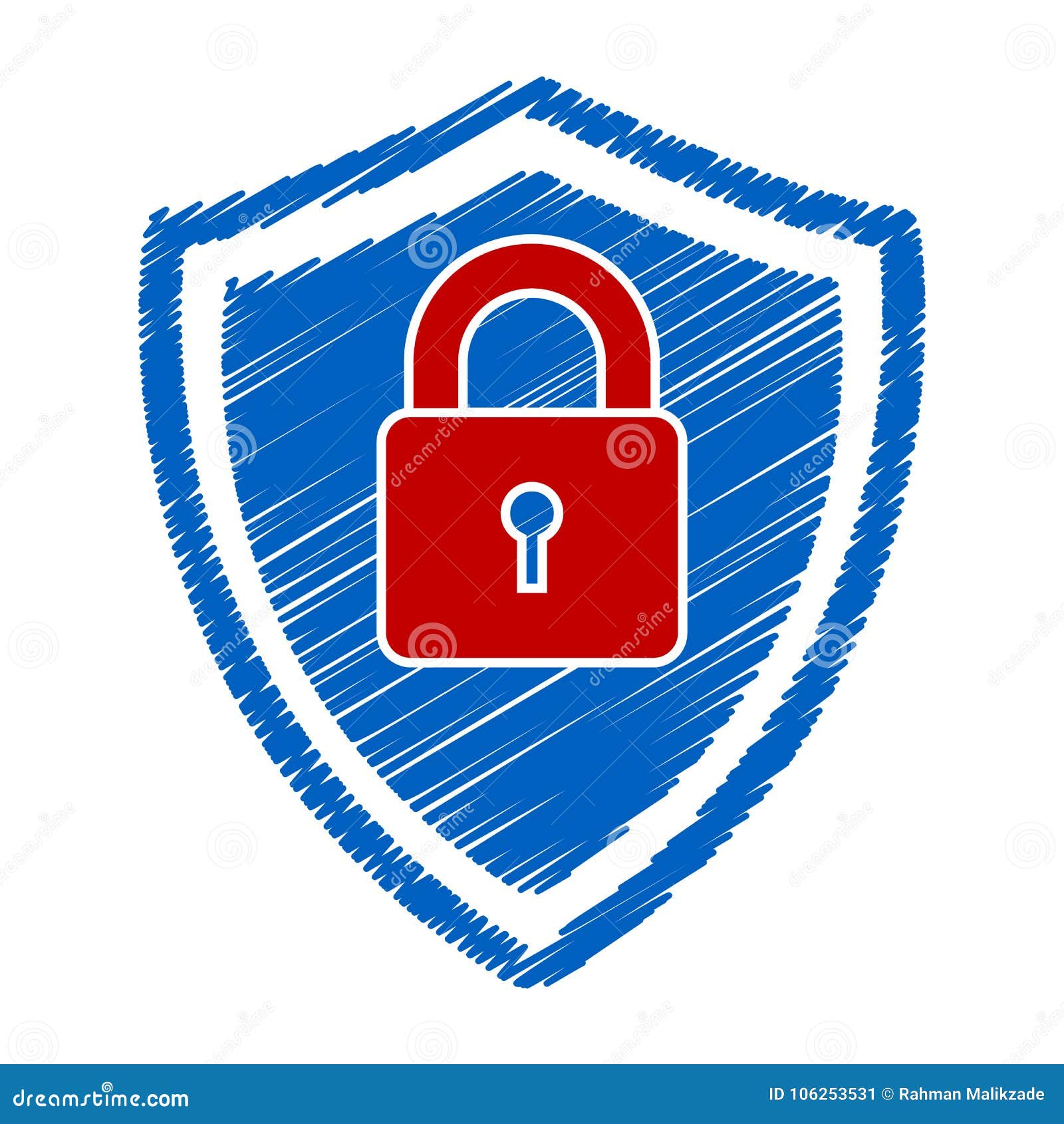 Secure Protection Abstract Logo Scribble Stock Vector - Illustration of ...