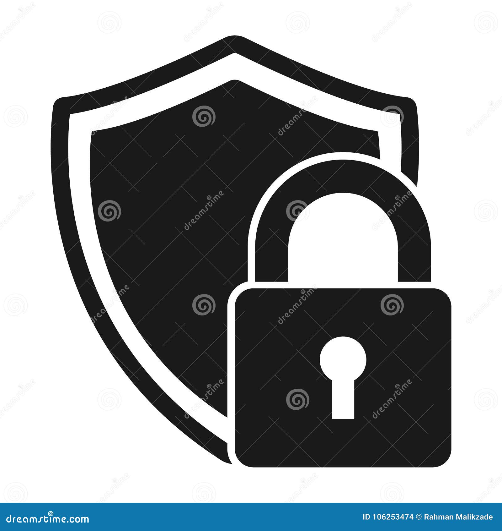 Secure Protection Abstract Logo. Vector Shield Lock Icon Stock Vector ...