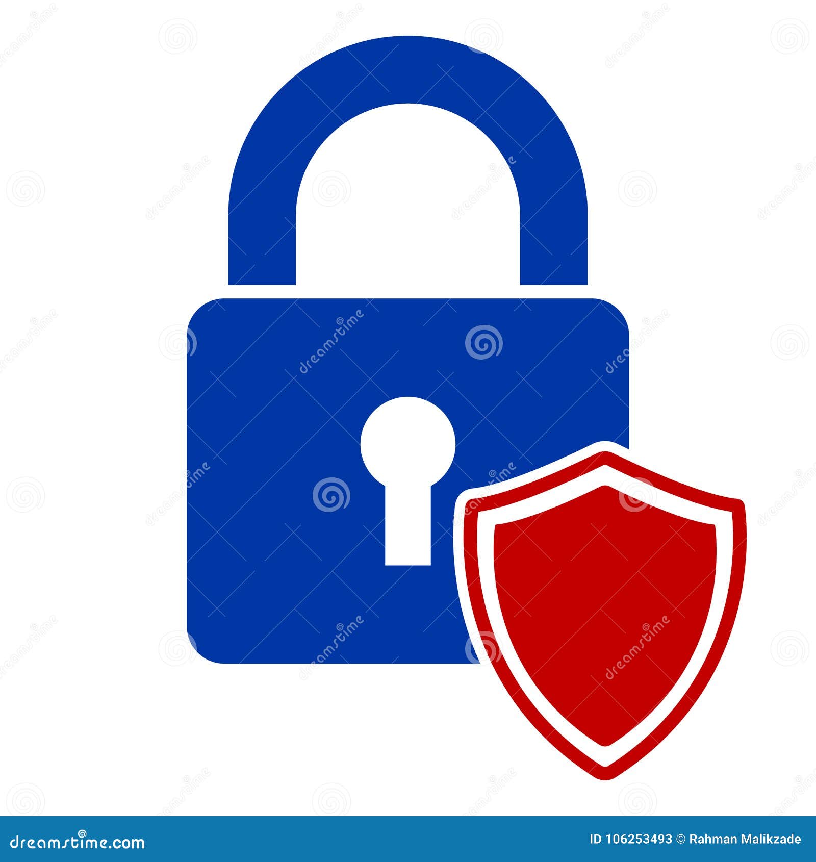 Secure Protection Abstract Logo. Vector Shield Lock Icon Stock Vector ...