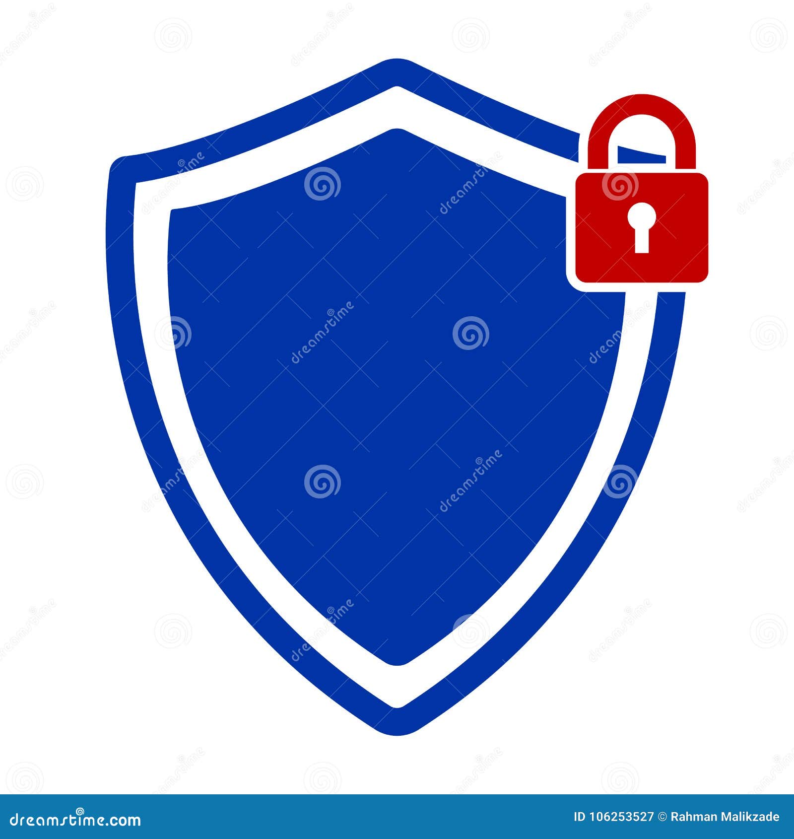 Secure Protection Abstract Logo. Vector Shield Lock Icon Stock Vector ...