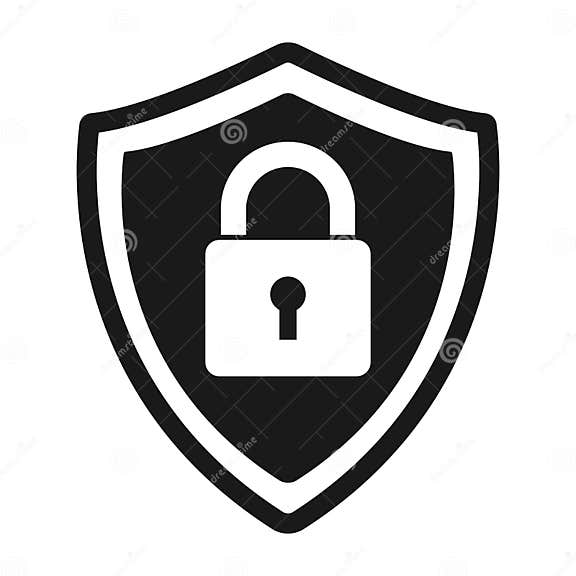 Secure Protection Abstract Logo. Vector Shield Lock Icon Stock Vector ...