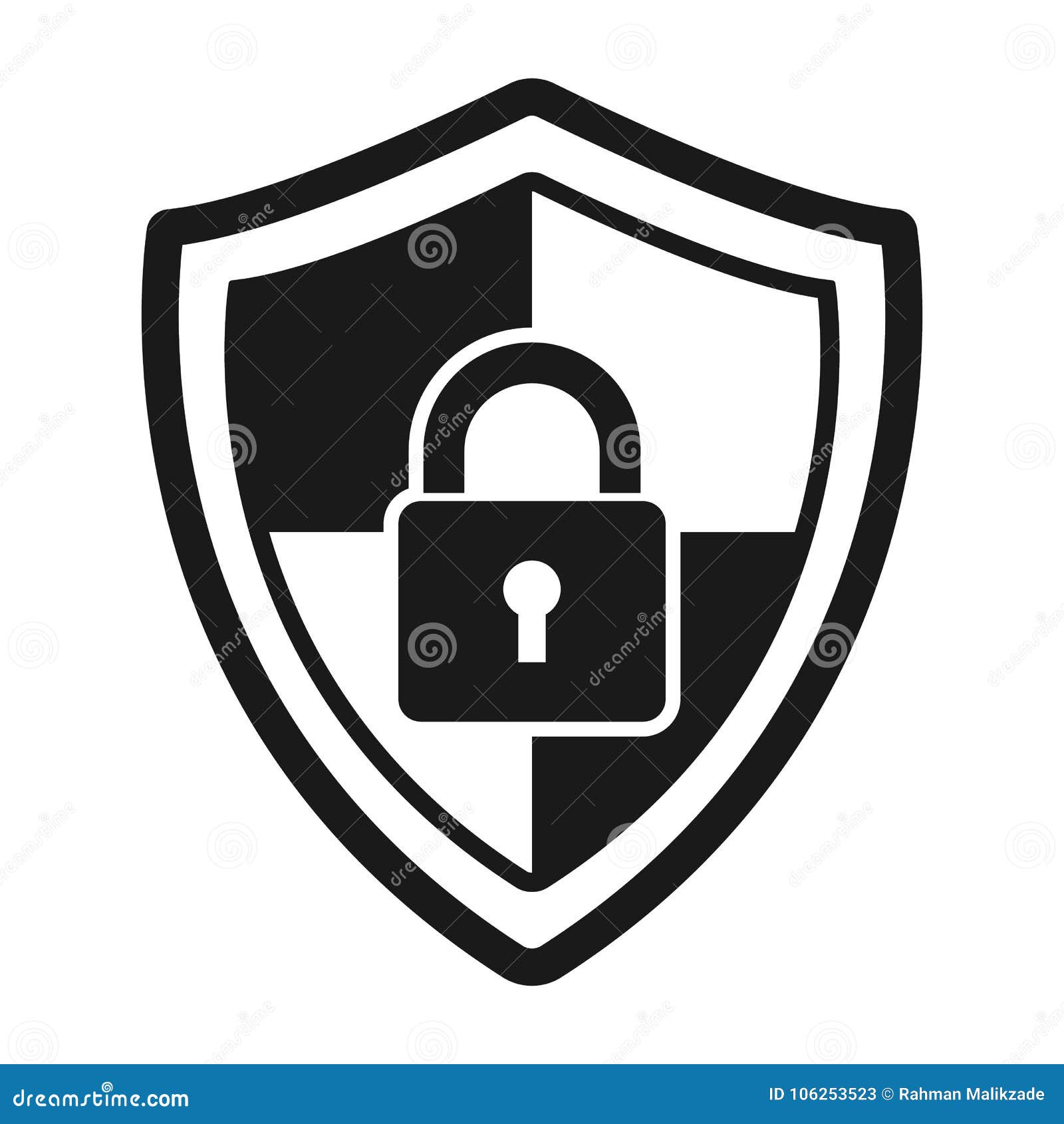 Secure Protection Abstract Logo. Vector Shield Lock Icon Stock Vector ...