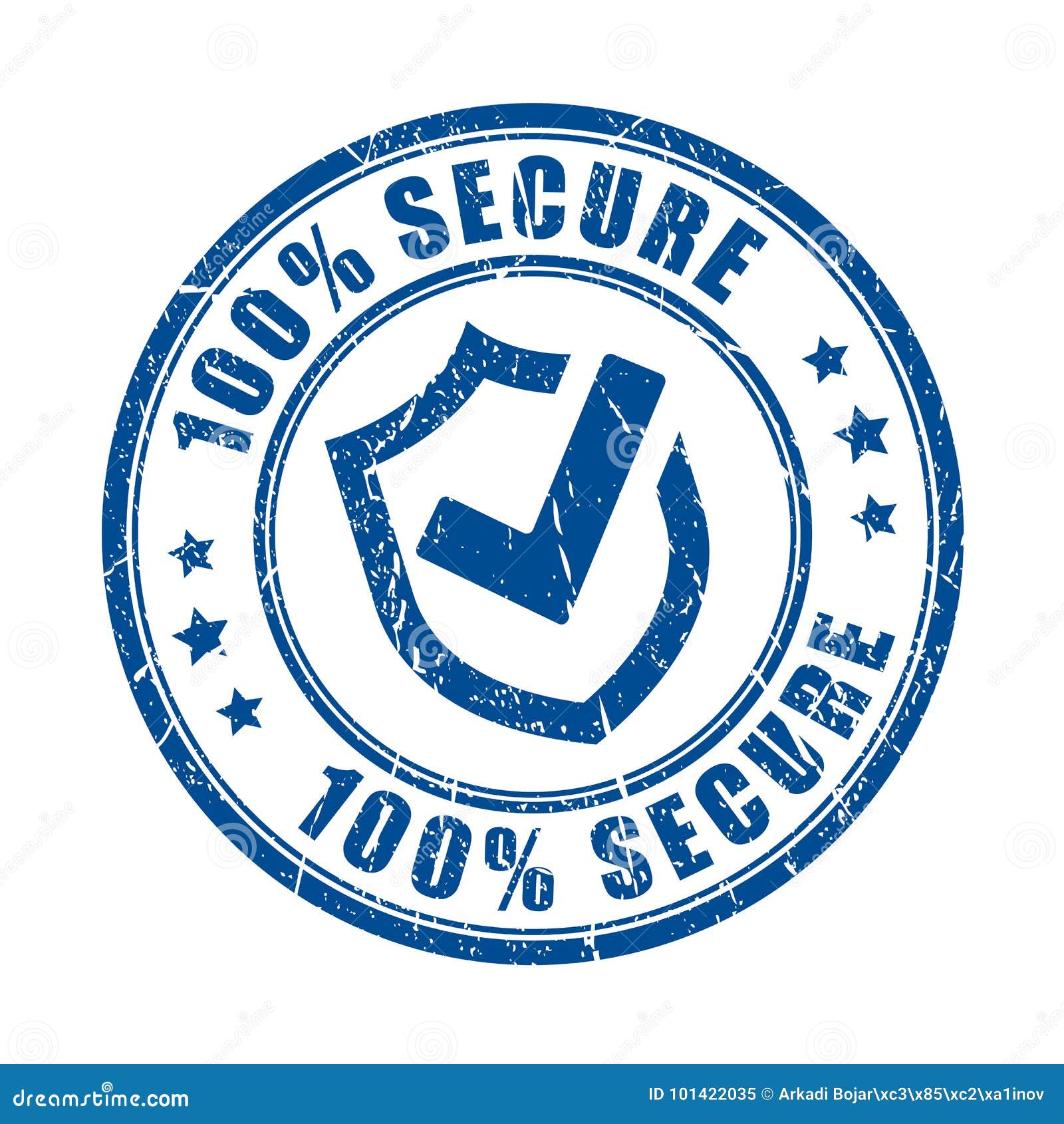 Secure Protection Vector Stamp Stock Vector - Illustration of protected ...