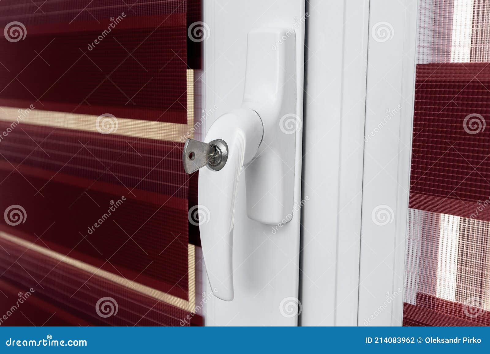 Secure PVC Window With Lockable Handle.The Concept Of Protecting A ...