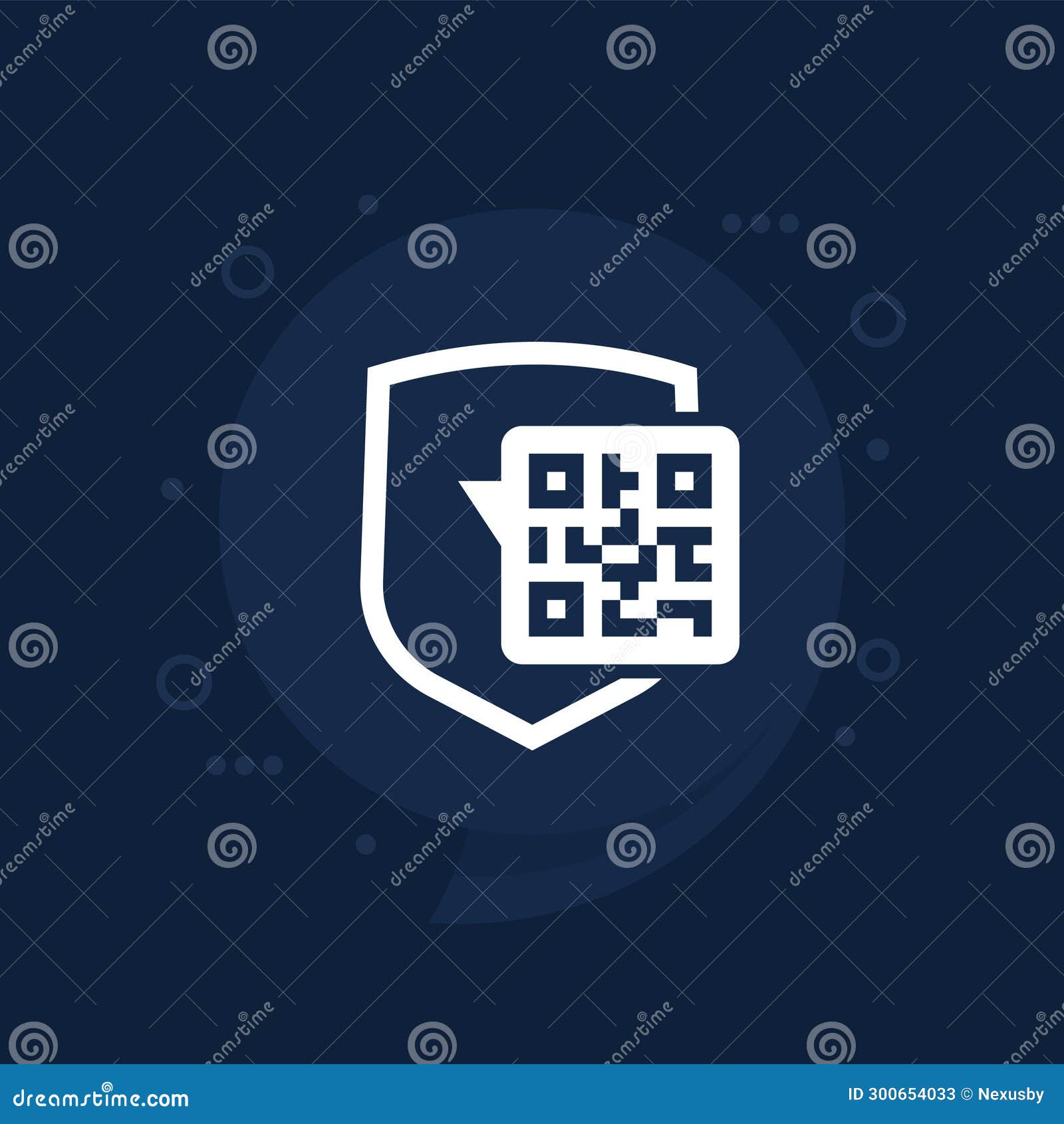 Secure Qr Code Payment Icon with Shield, Vector Stock Vector ...