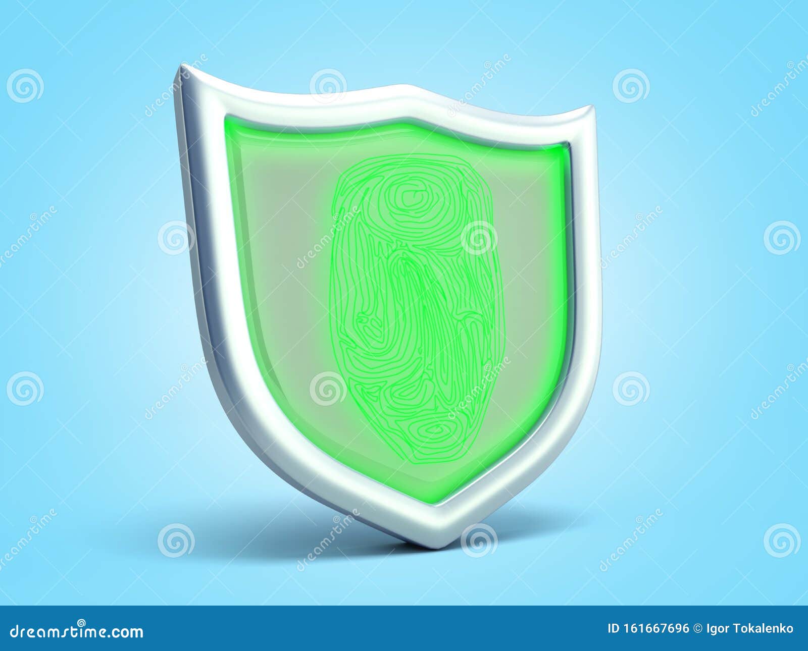 Secure Resource Concept Safety Sign 3d Render on Blue Gradient Stock ...