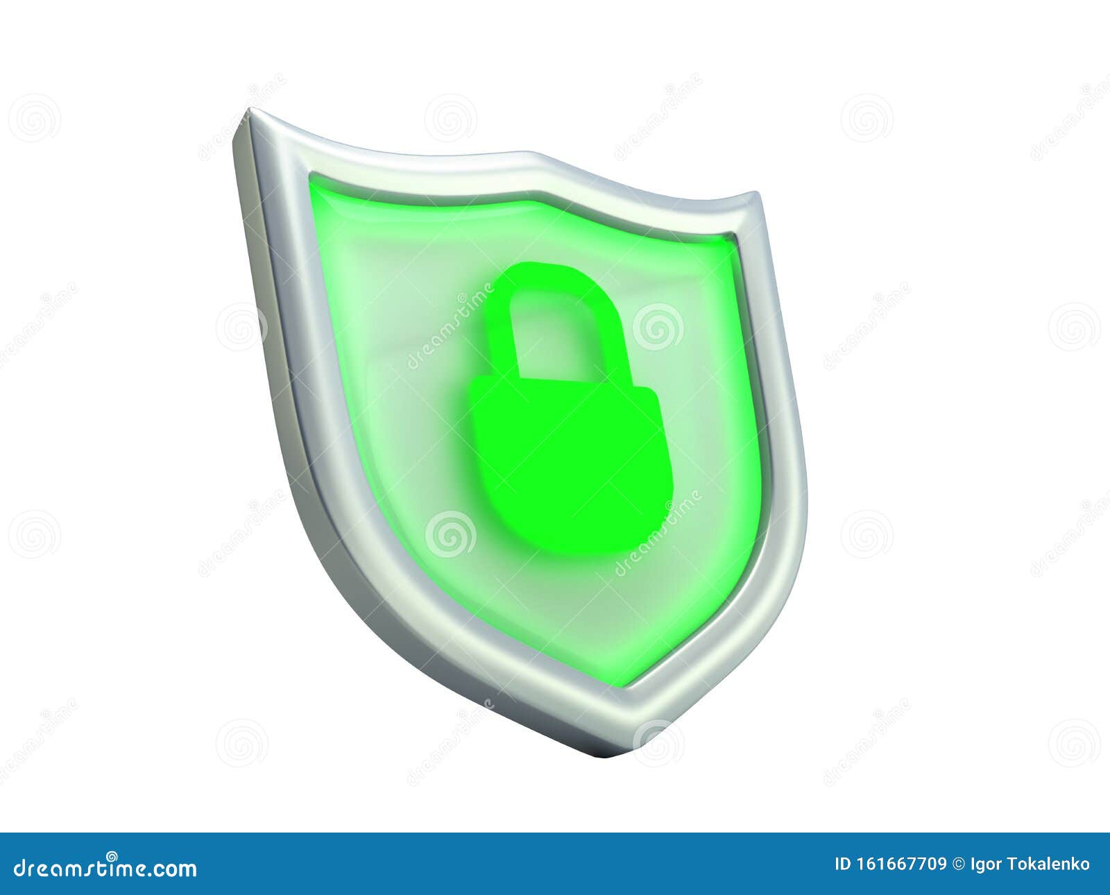 Secure Resource Concept Safety Sign 3d Render on White No Shadow Stock ...