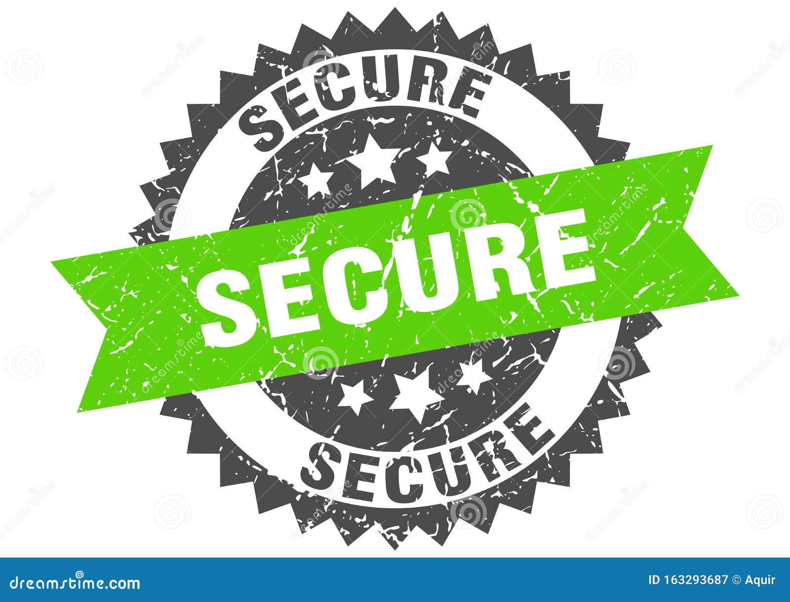 Secure Round Grunge Stamp. Secure Stock Vector - Illustration of seal ...
