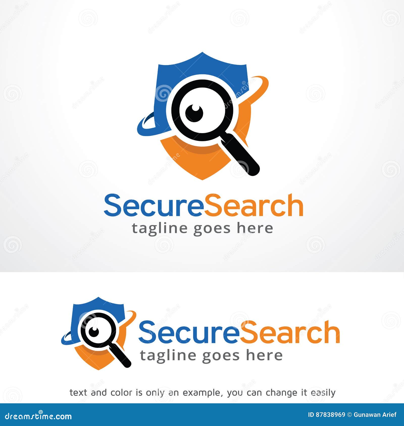 Secure Search Logo Template Design Vector Stock Vector - Illustration ...