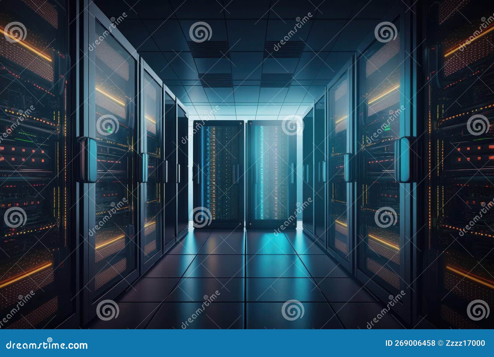 The Secure Server Rack The Heart Of Network Security Generative Ai Royalty Free Stock Image