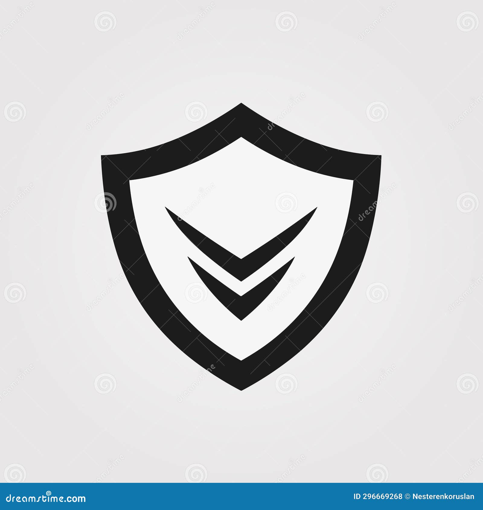 Secure Service Monochrome Glyph Logo Stock Illustration - Illustration ...