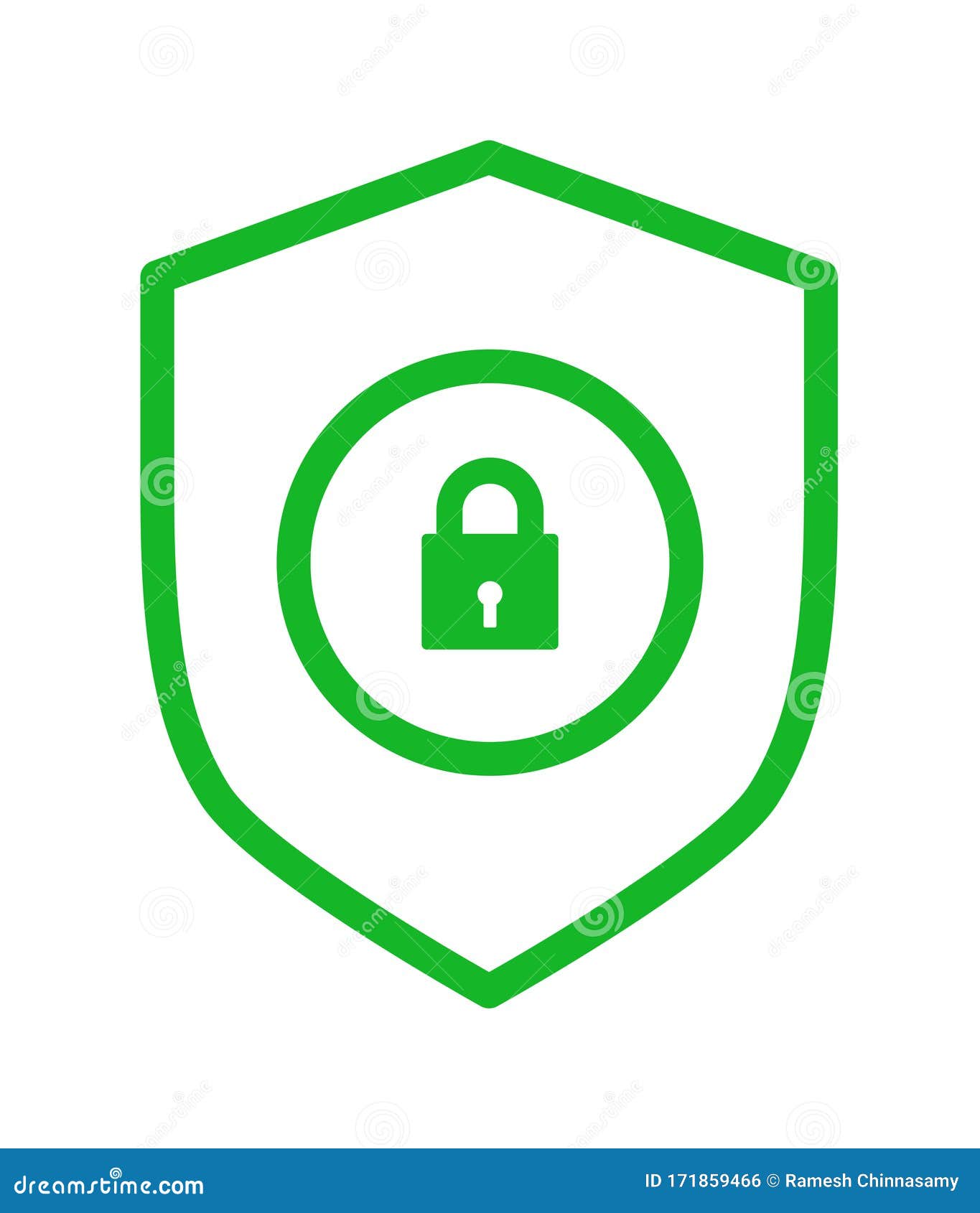 Secure shield lock icon stock vector. Illustration of checkbox - 171859466