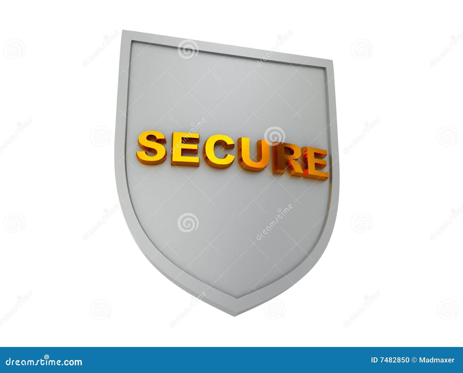 Secure shield stock illustration. Illustration of metal - 7482850