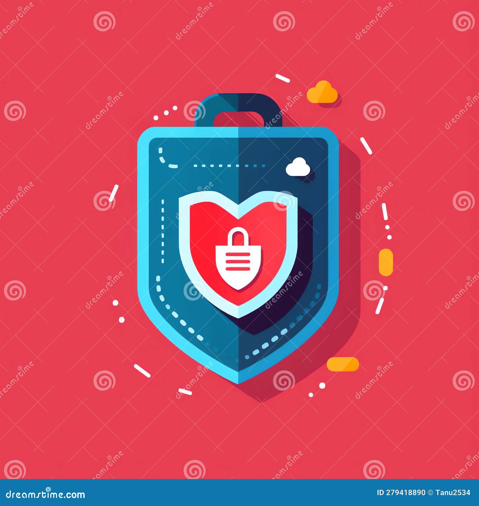 "Secure Shield": A Shield Or Lock Symbol With A Contactless Payment ...