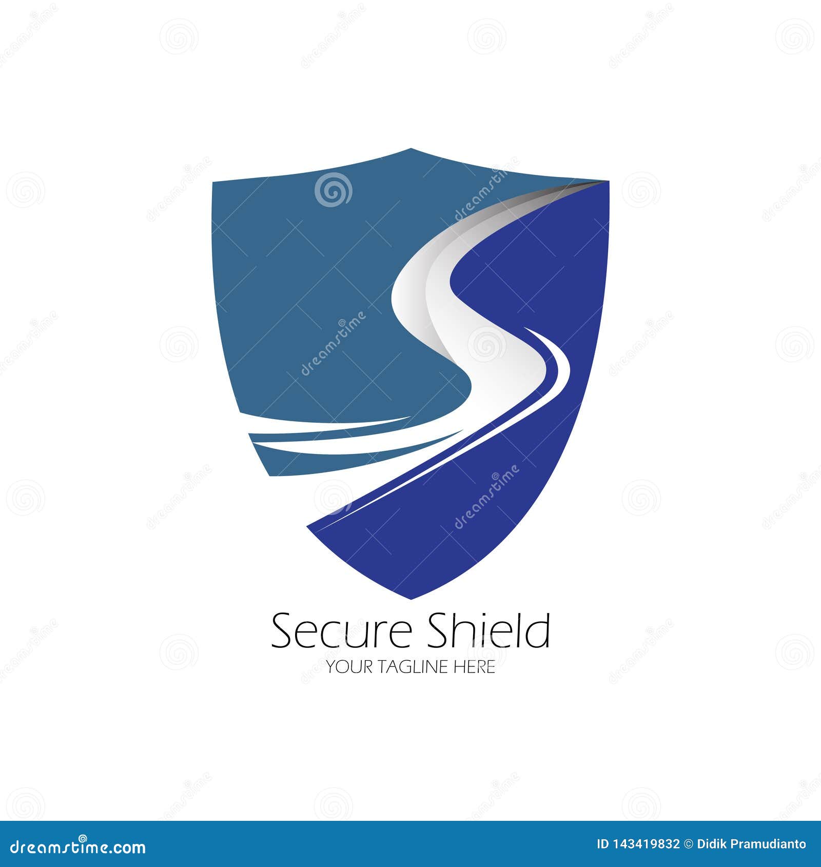 Secure shield logo design stock vector. Illustration of symbol - 143419832