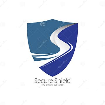Secure shield logo design stock vector. Illustration of symbol - 143419832