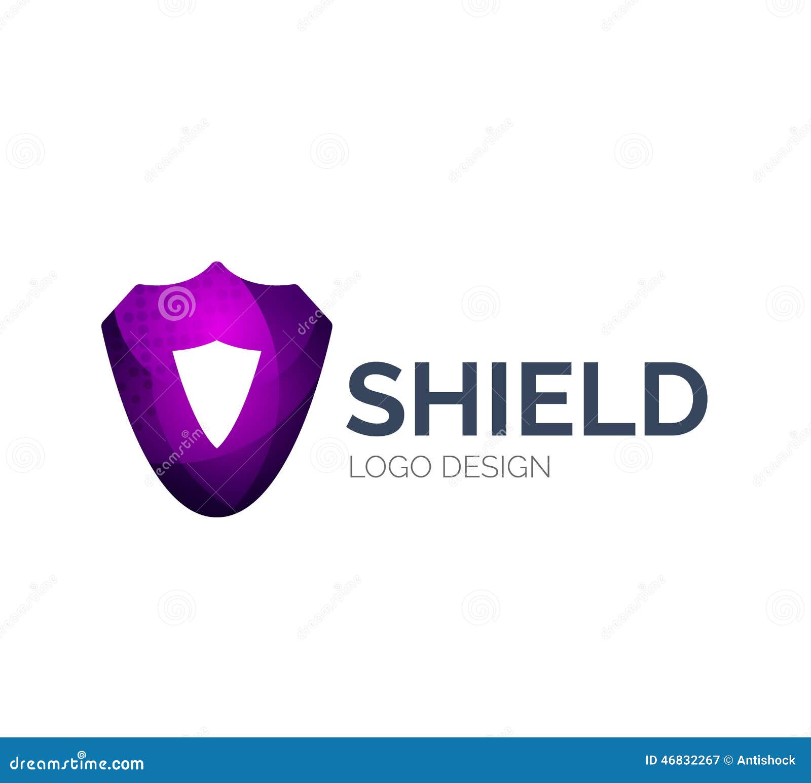 Secure Shield Logo Design Made of Color Pieces Stock Vector ...
