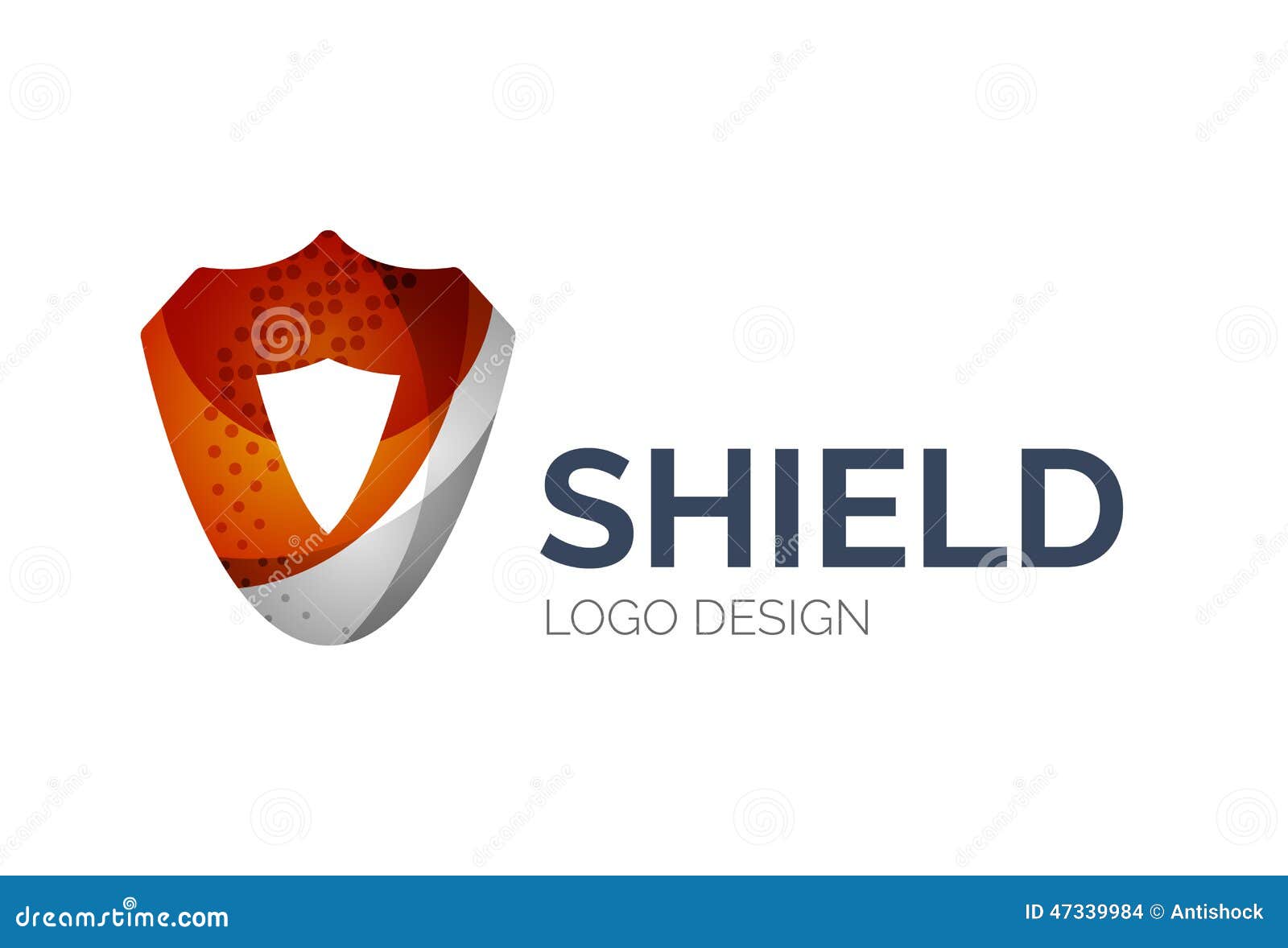 Secure Shield Logo Design Made of Color Pieces Stock Vector ...