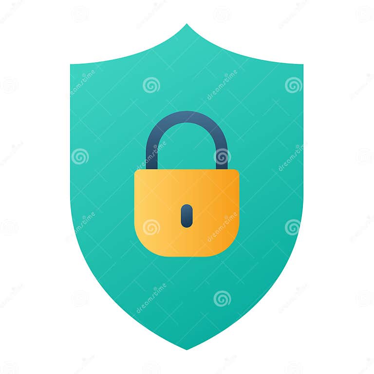 Secure Shield Trusted Safe Single Isolated Icon with Smooth Style Stock ...