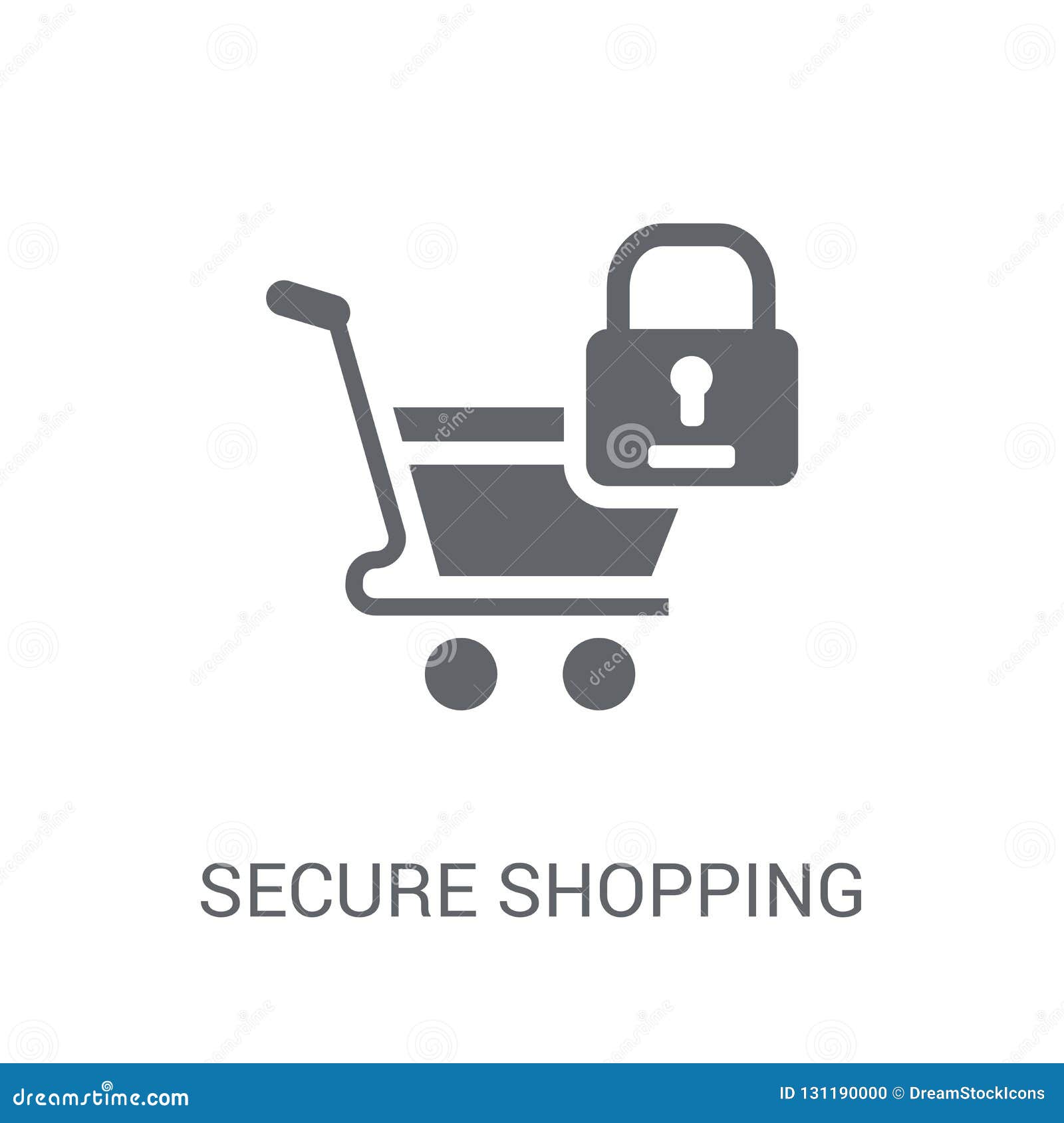 Secure Shopping Icon. Trendy Secure Shopping Logo Concept On White ...