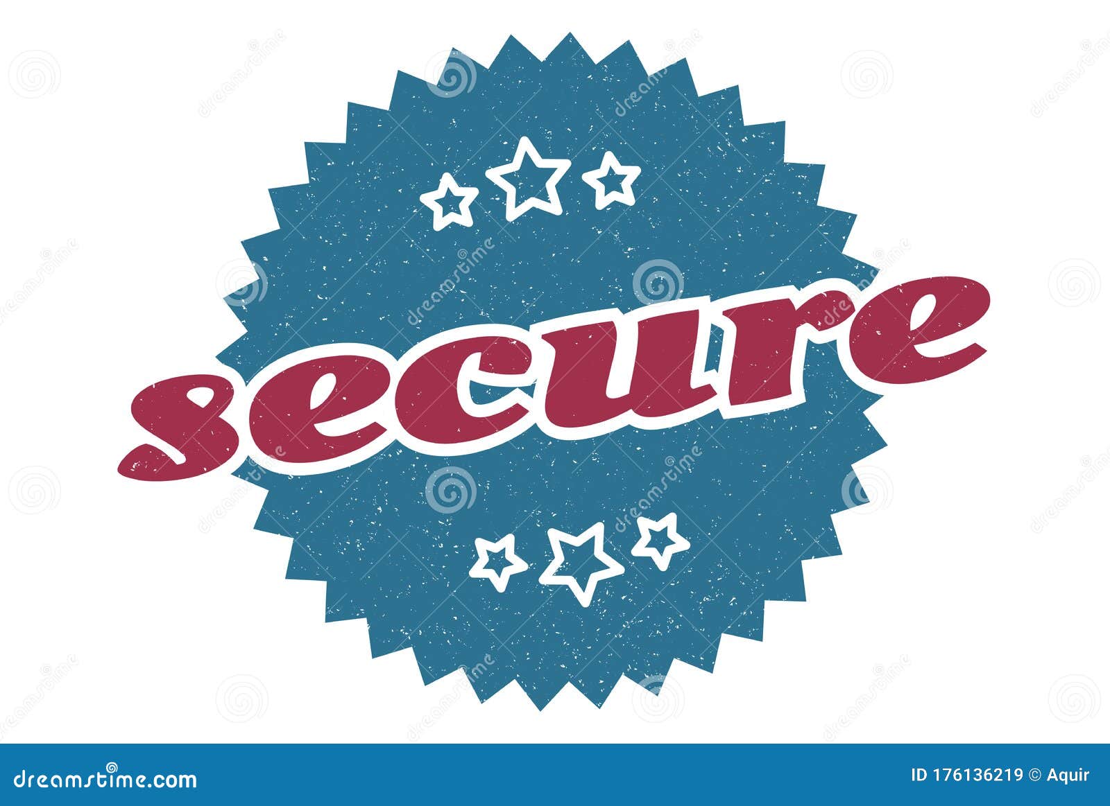 Secure Sign. Secure Vintage Retro Label Stock Vector - Illustration of ...