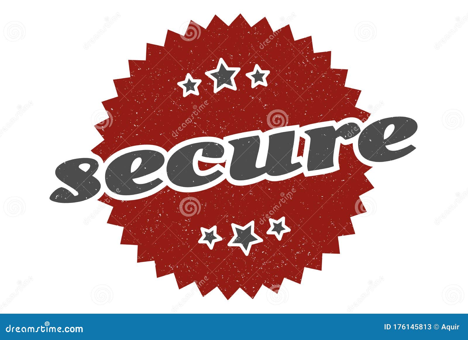 Secure Sign. Secure Vintage Retro Label Stock Vector - Illustration of ...