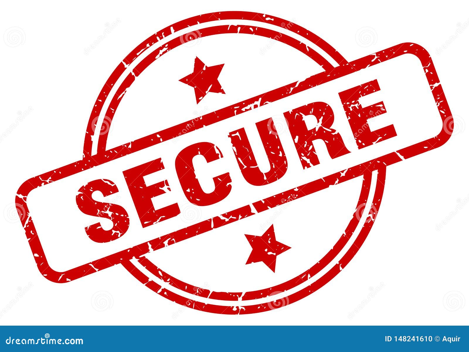 Secure stamp stock vector. Illustration of badge, sign - 148241610