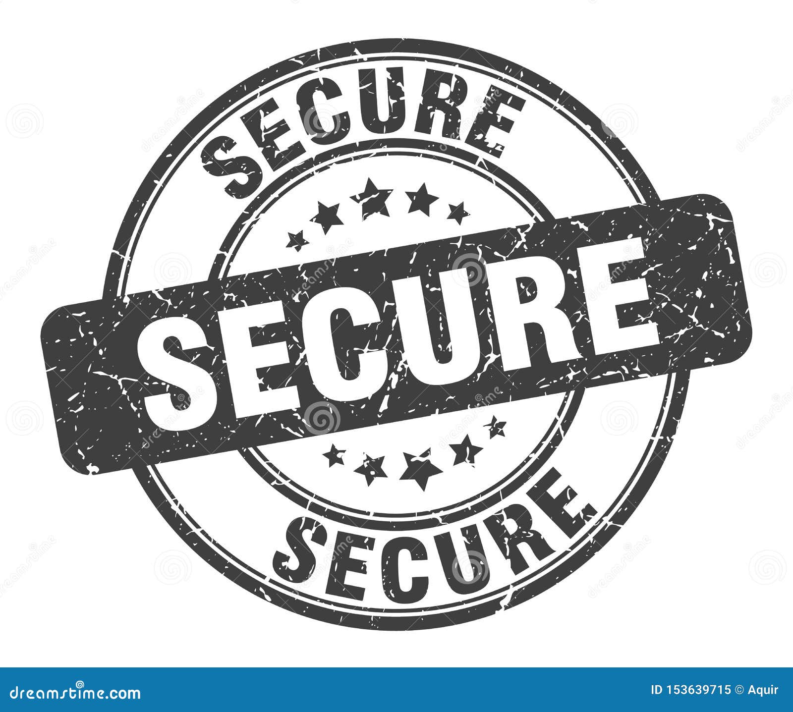 Secure stamp stock vector. Illustration of rubber, vector - 153639715