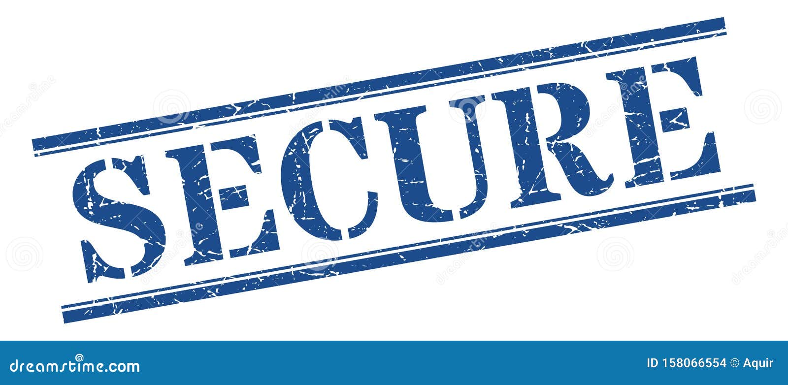 Secure stamp stock vector. Illustration of rubber, vector - 158066554