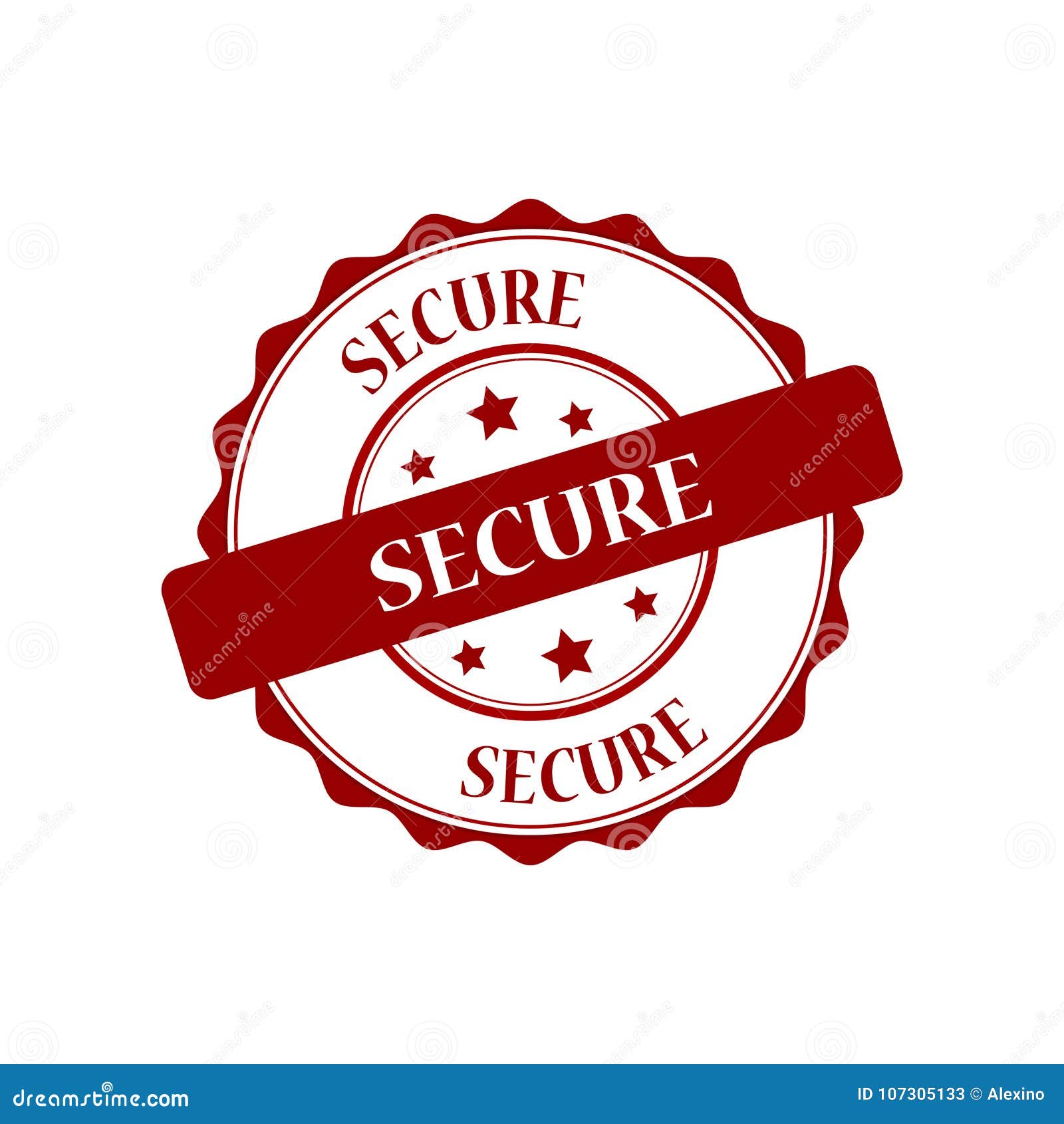 Secure stamp illustration stock vector. Illustration of vector - 107305133