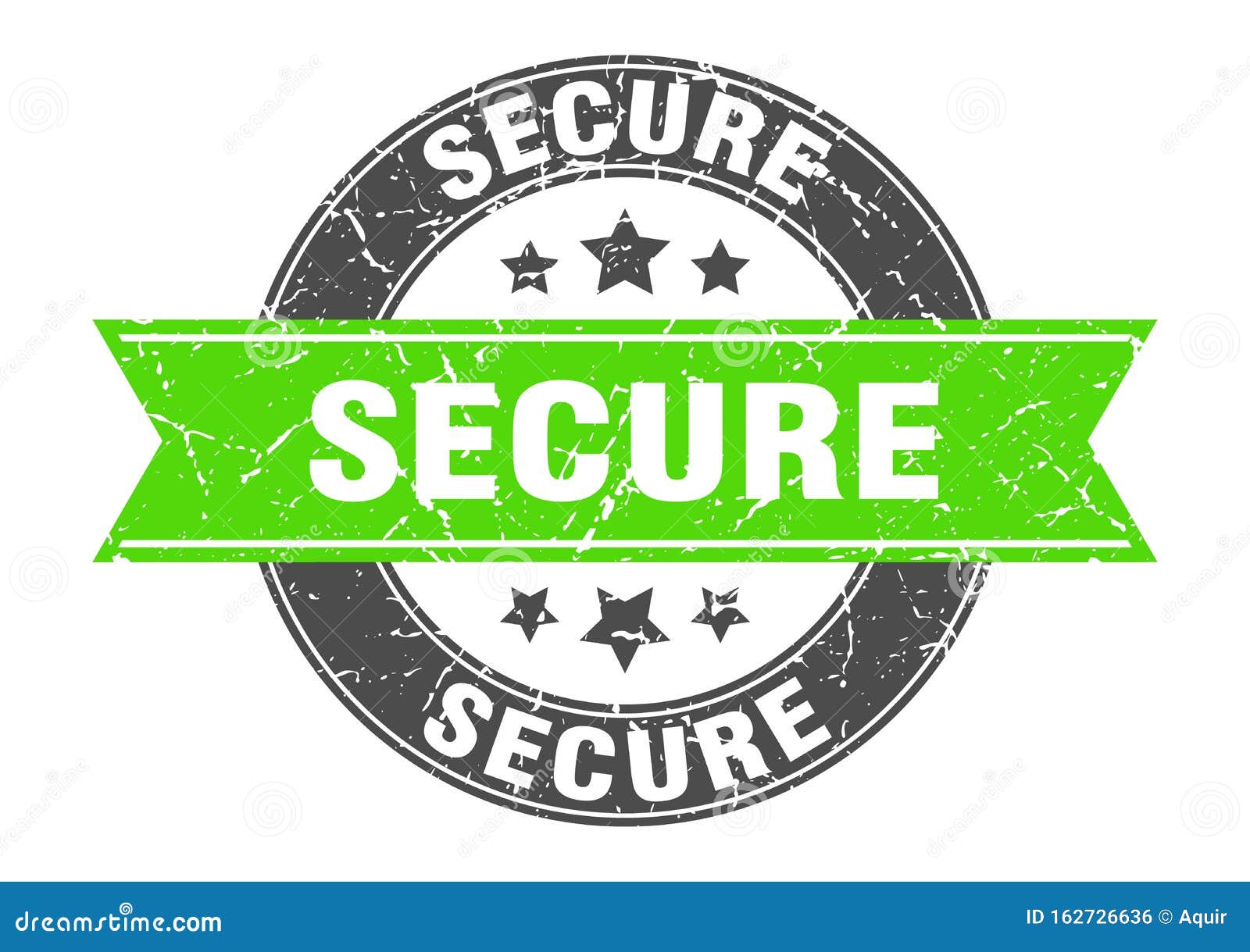 Secure stamp stock vector. Illustration of black, band - 162726636
