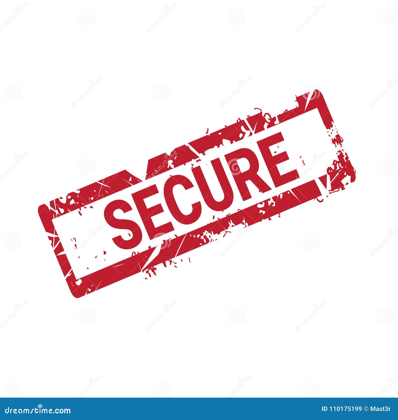 Secure Stamp Red Grunge Sticker or Badge Isolated Stock Vector ...