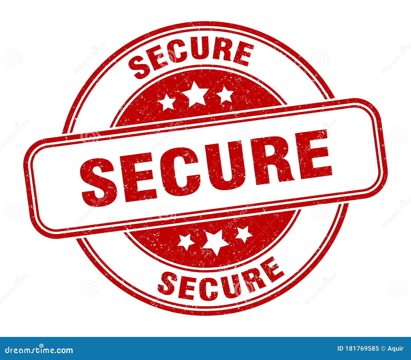 Secure Stamp. Secure Round Grunge Sign Stock Vector - Illustration of ...