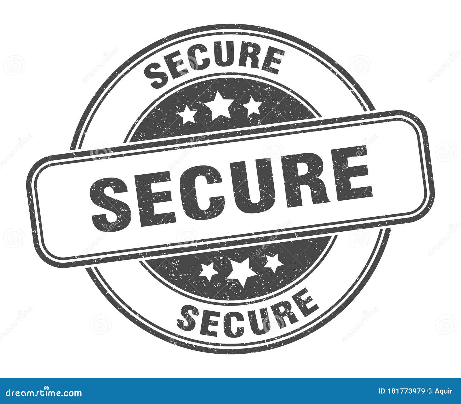 Secure Stamp. Secure Round Grunge Sign Stock Vector - Illustration of ...