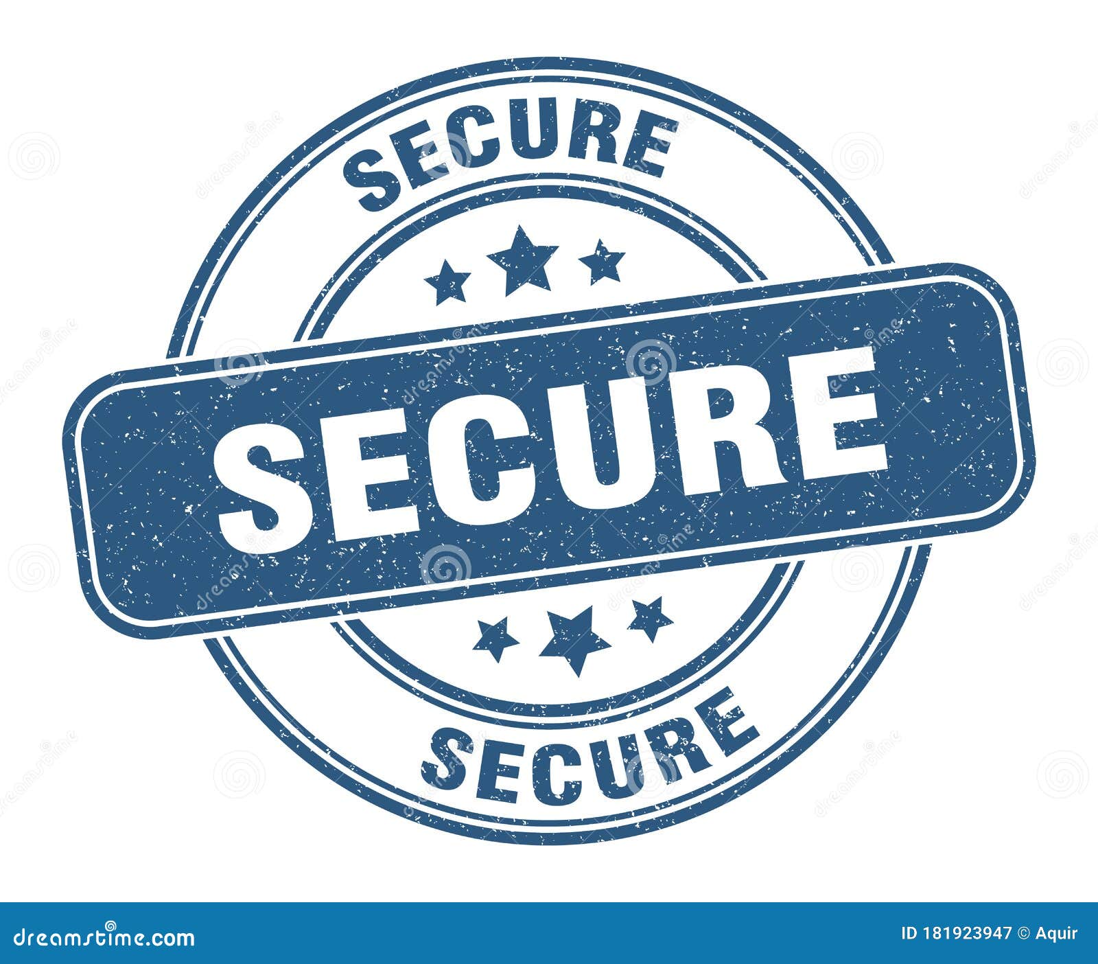 Secure Stamp. Secure Round Grunge Sign. Stock Vector - Illustration of ...