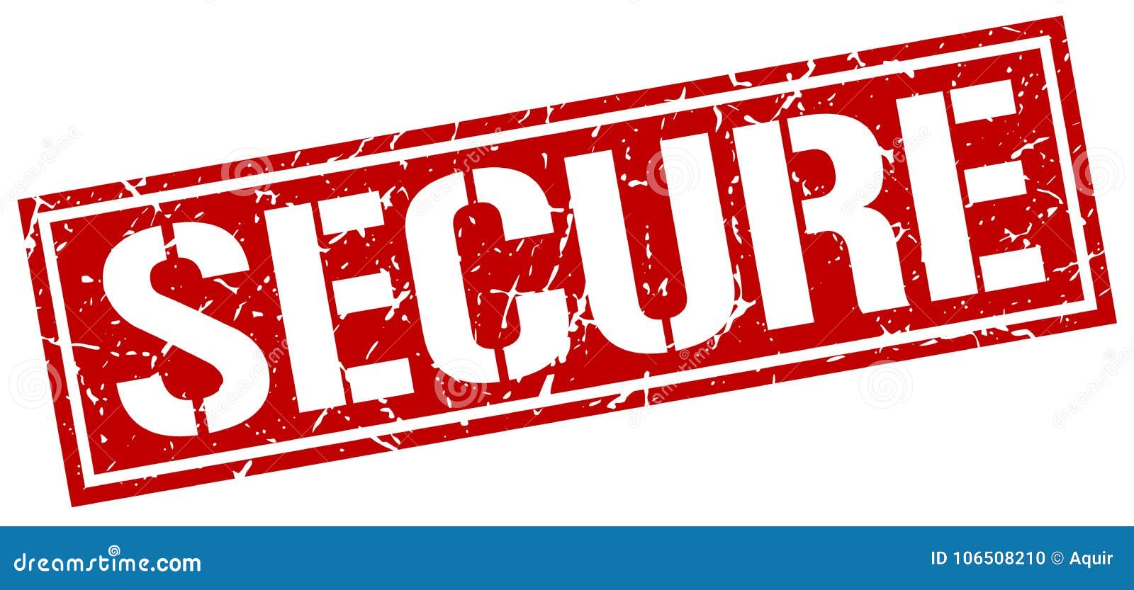 Secure stamp stock vector. Illustration of vector, badge - 106508210