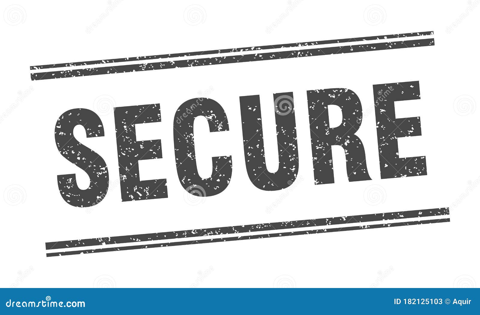 Secure Stamp. Secure Square Grunge Sign Stock Vector - Illustration of ...