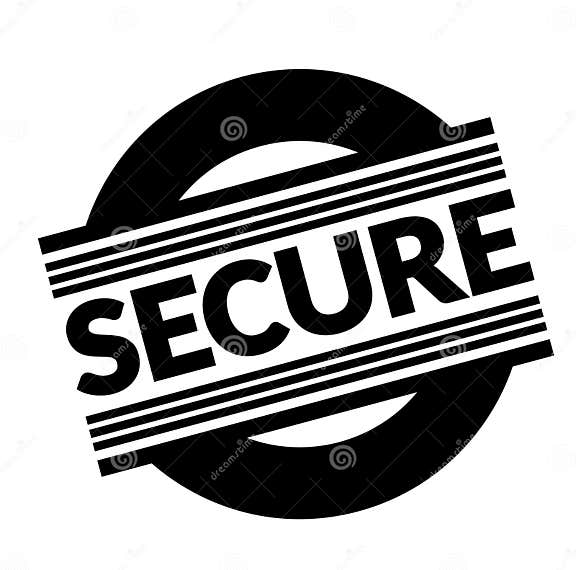 Secure stamp on white stock vector. Illustration of insecure - 124380896