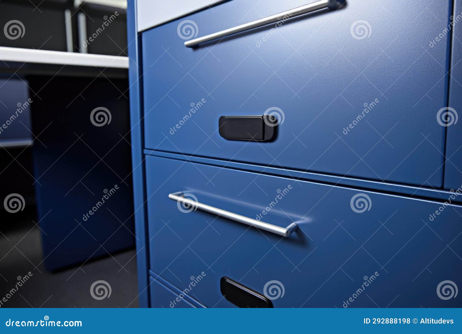 A Secure Steel Filing Cabinet with a Lock Stock Photo - Image of ...