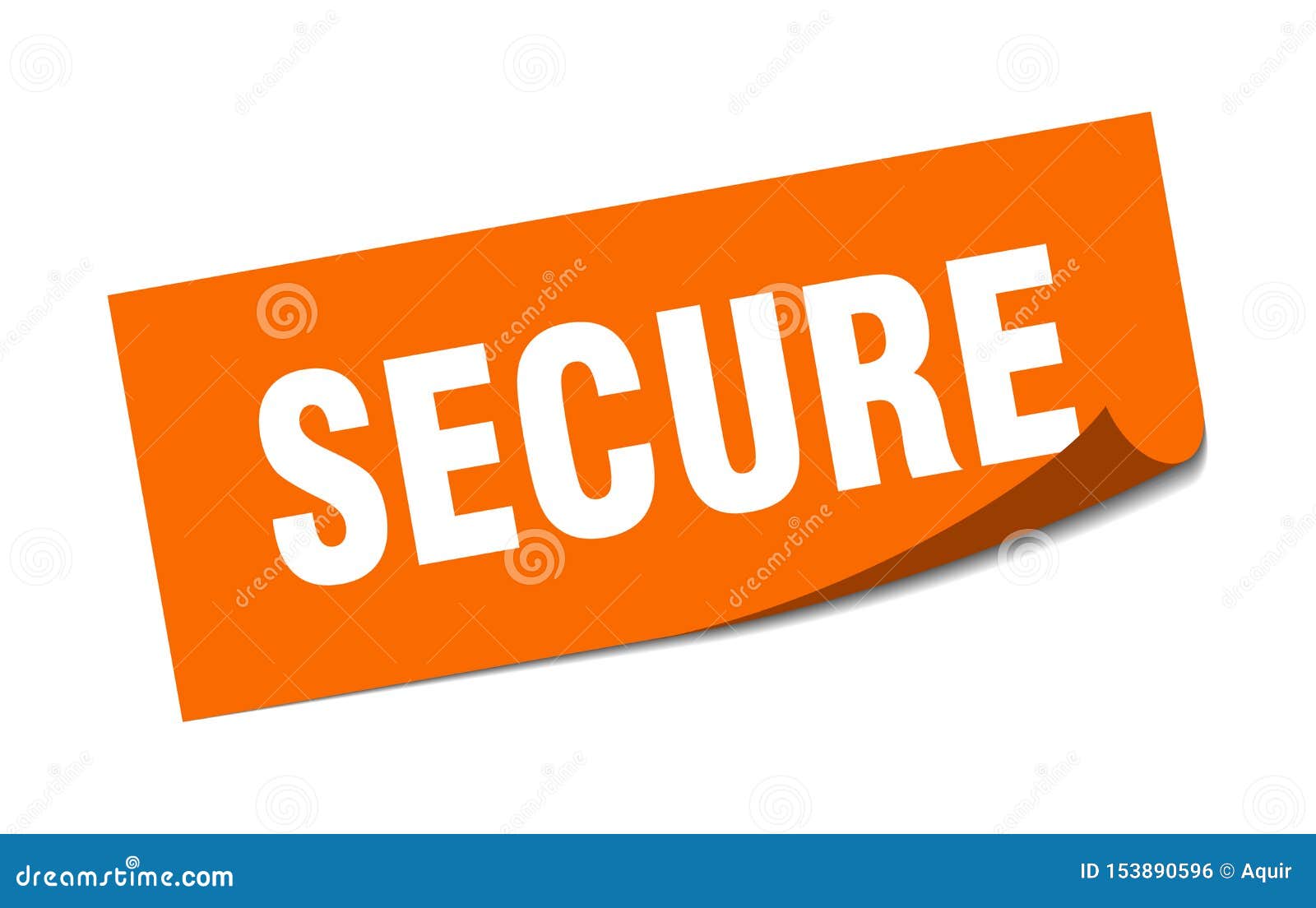 Secure sticker. stock vector. Illustration of design - 153890596