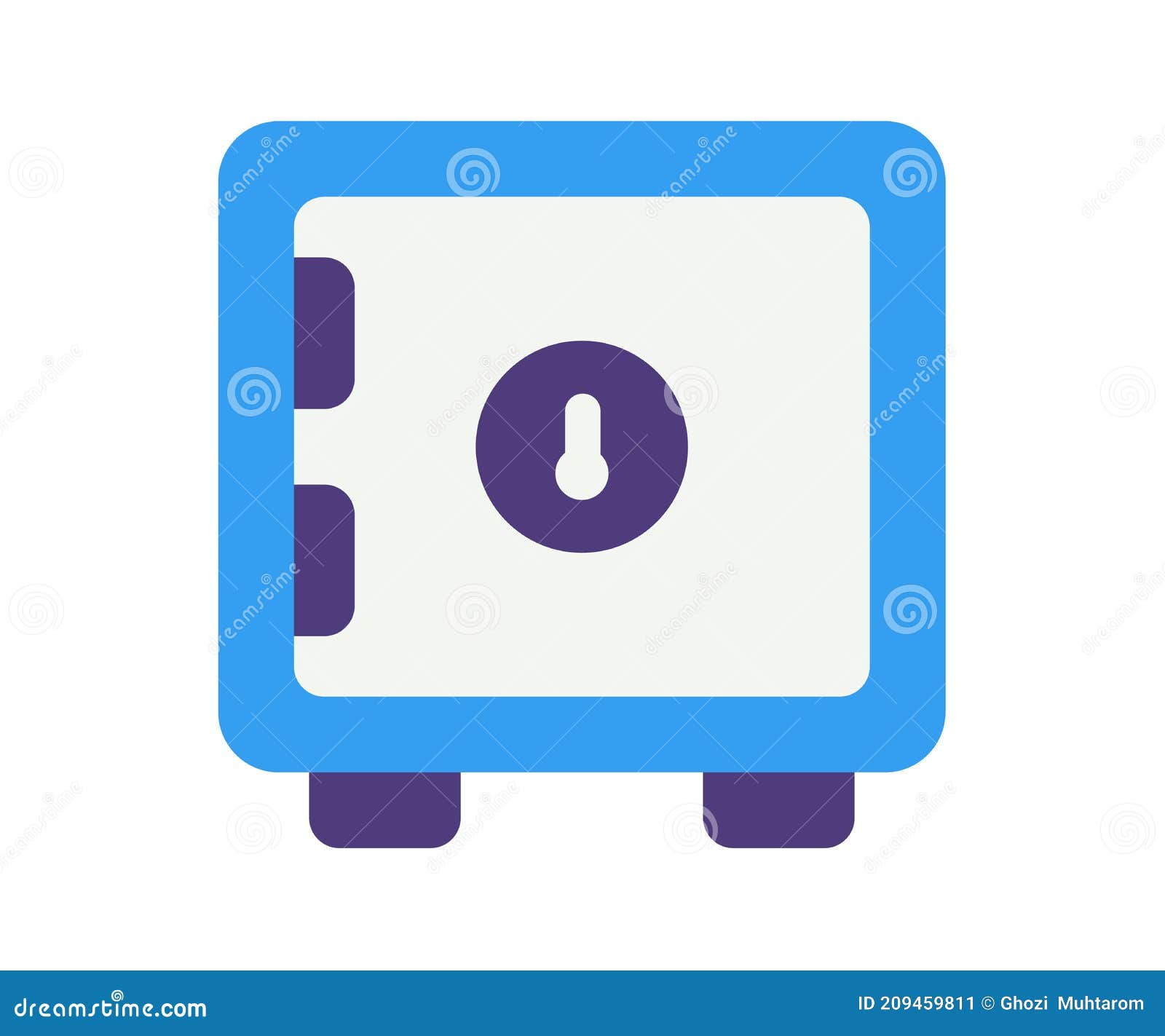 Secure Storage Safe Box Single Isolated Icon with Flat Style Stock ...